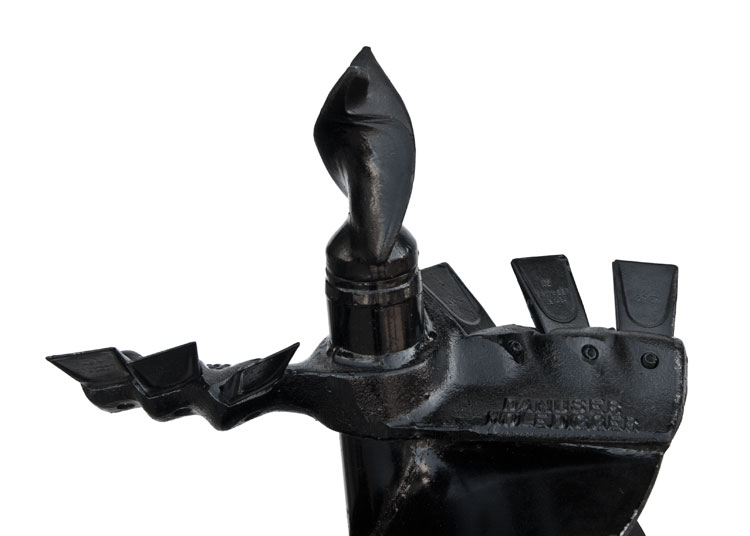 Auger 14" x 52" Hole Digger Head with Teeth w/ 2-9/16" Round | Danuser