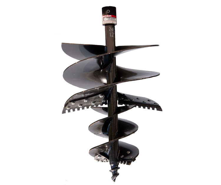 Auger-Step 24" x 12" x 40" Serrated Cutting Edge w/ 2-9/16" Round | Danuser