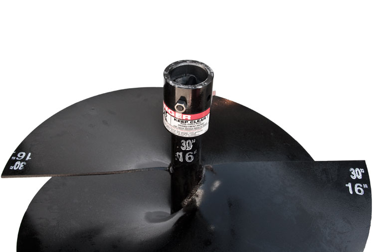 Auger-Step 30" x 16" x 40" Plain Cutting Edge w/ 2-9/16" Round | Danuser