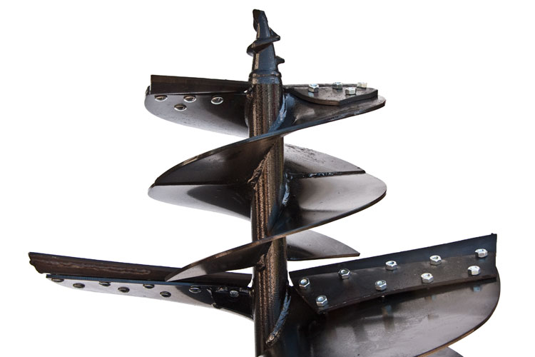 Auger-Step 30" x 16" x 40" Plain Cutting Edge w/ 2" Round | Danuser