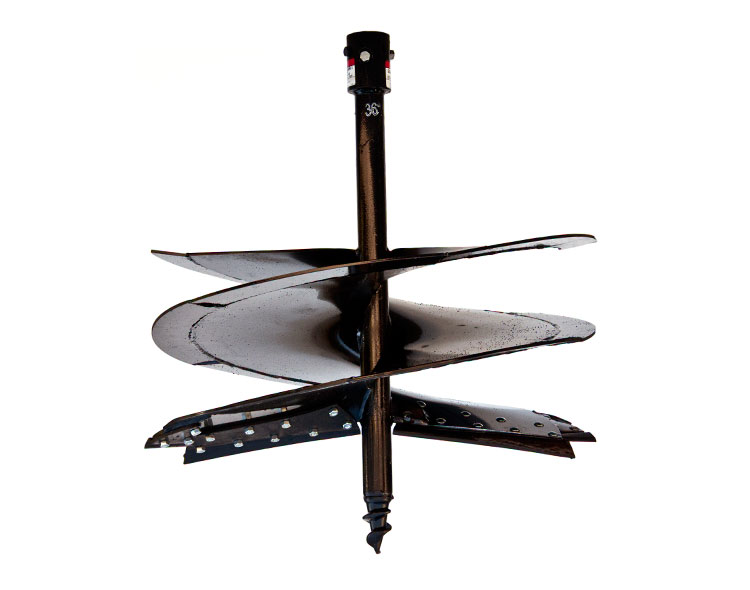 Auger 36" x 40" Plain Cutting Edge w/ 2-9/16" Round | Danuser