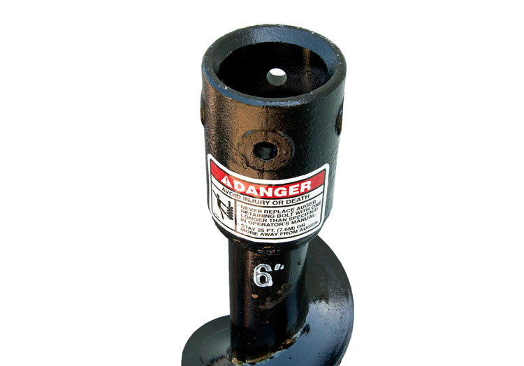 Cast Auger 6" x 48" w/ 2-9/16" Round | Danuser