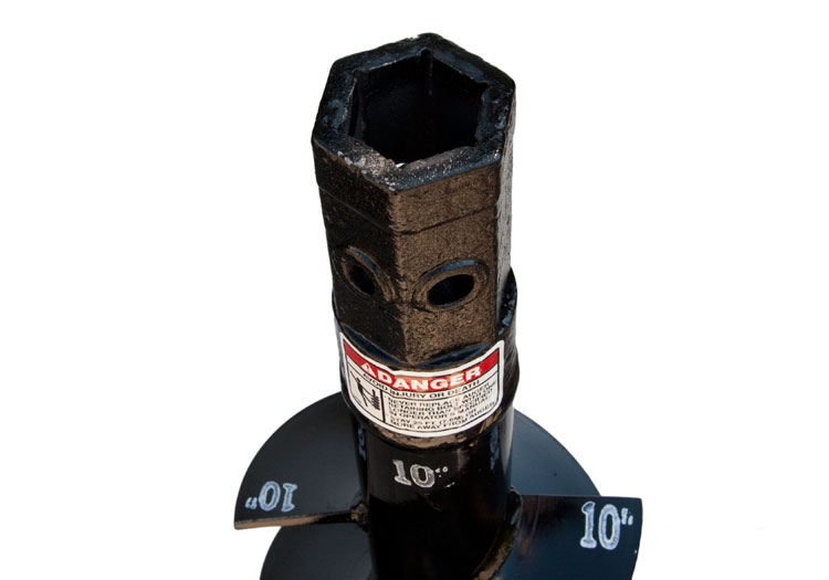 Cast Auger 10" x 48" w/ 2" Hex | Danuser