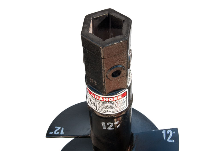 Cast Auger 12" x 48" w/ 2" Hex | Danuser