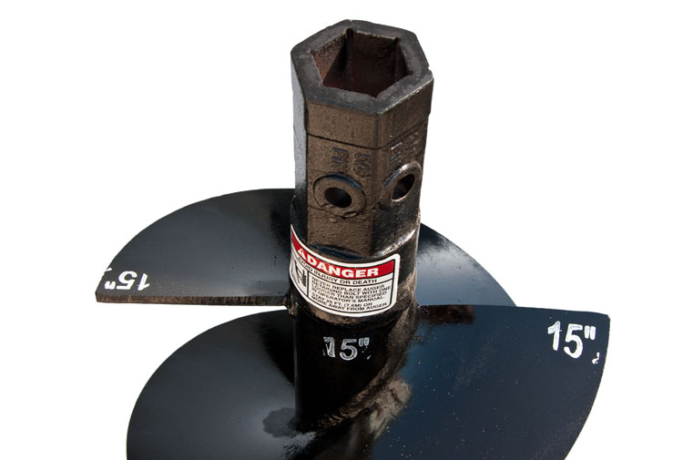 Cast Auger 15" x 48" w/ 2" Hex | Danuser