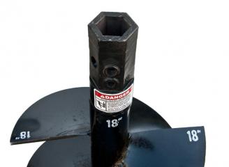 Tree Auger 18" x 9" x 48" w/ 2" Hex | Danuser