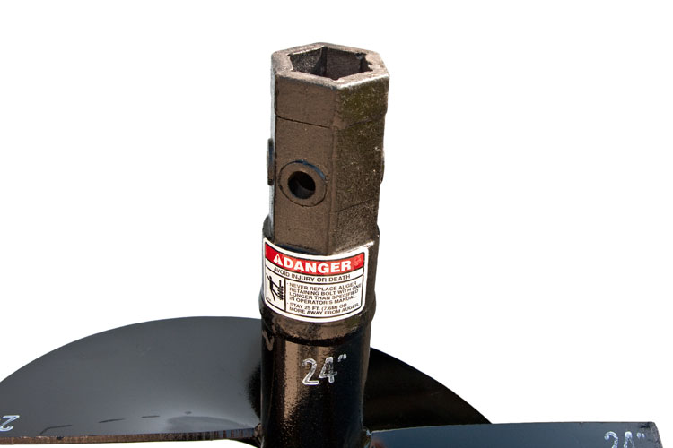 Tree Auger 24" x 12" x 48" w/ 2" Hex | Danuser