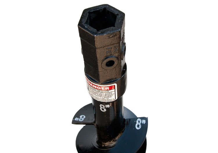 Cast Auger 8" x 48" w/ 2" Hex | Danuser
