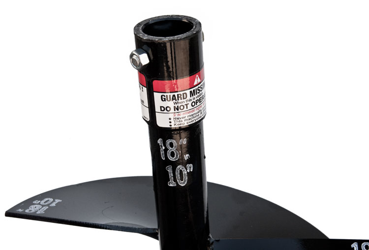 Auger-Step 18" x 10" x 33" Plain Cutting Edge w/ 2" Round | Danuser