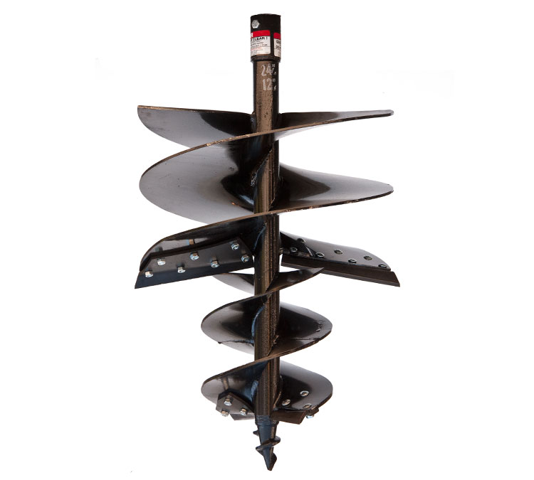 Auger-Step 24" x 12" x 40" Plain Cutting Edge w/ 2" Round | Danuser