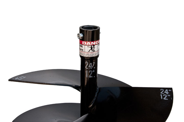 Auger-Step 24" x 12" x 40" Plain Cutting Edge w/ 2" Round | Danuser