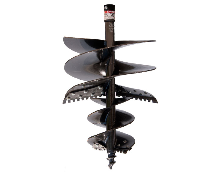 Auger-Step 24" x 12" x 40" Serrated Cutting Edge w/ 2" Round | Danuser