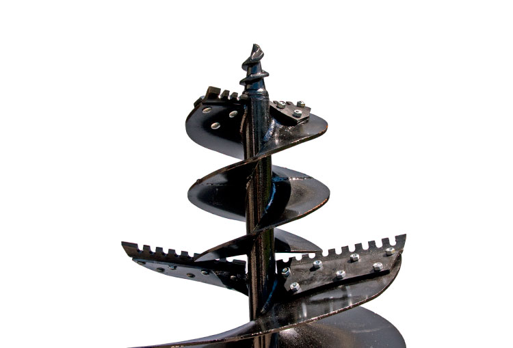 Auger-Step 24" x 12" x 40" Serrated Cutting Edge w/ 2-9/16" Round | Danuser