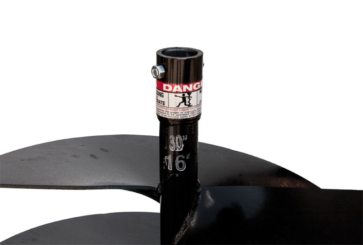 Auger-Step 30" x 16" x 40" Plain Cutting Edge w/ 2" Round | Danuser