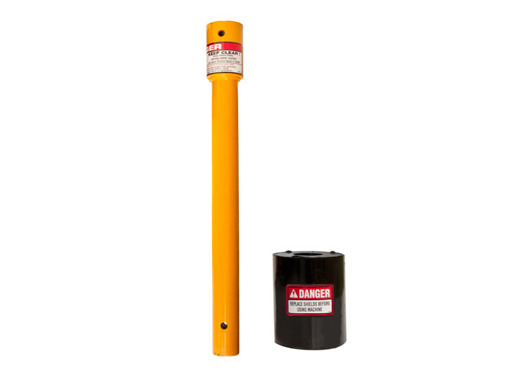 21" Auger Extension with Guard - 2" Round | Danuser