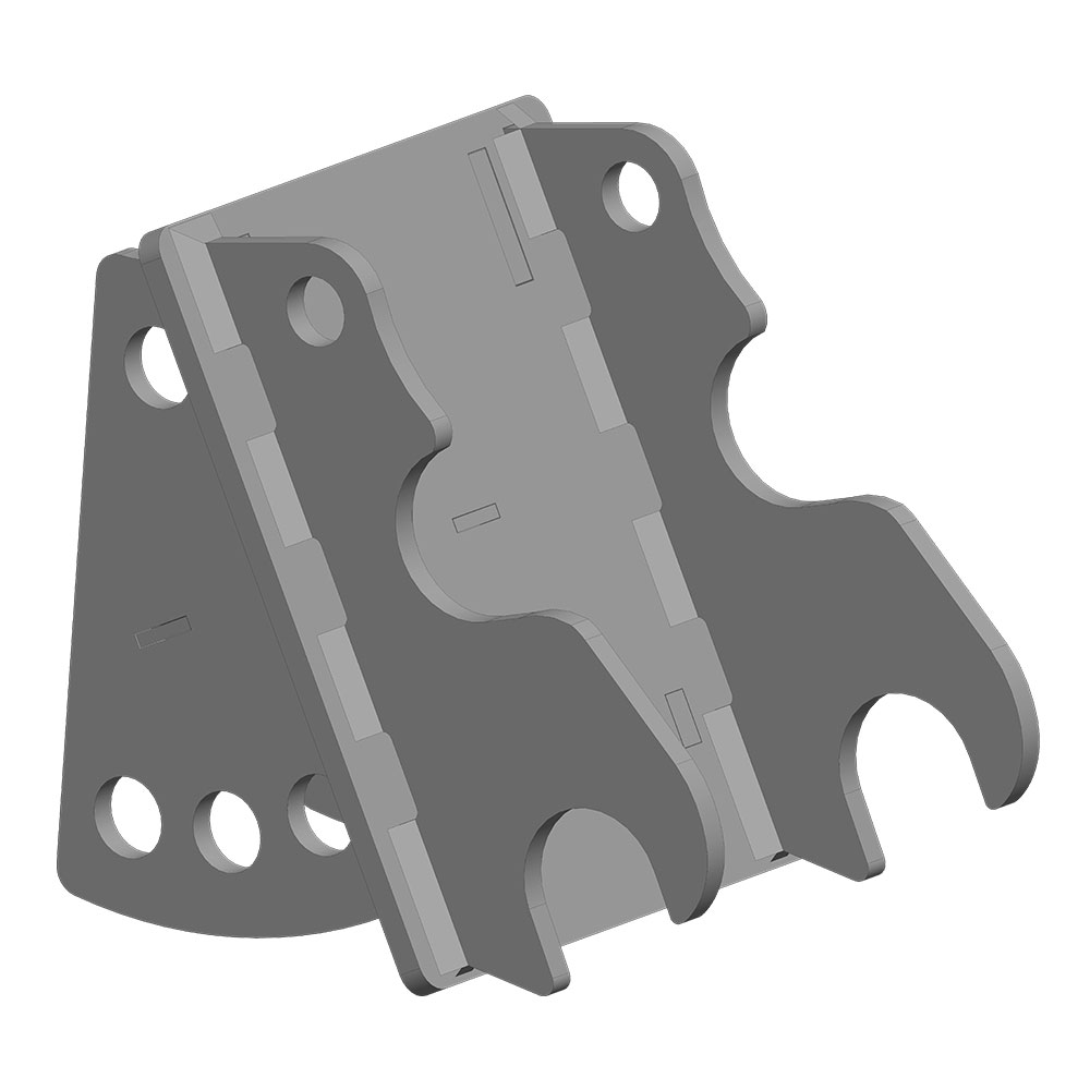 Excavator Quick Attach Mounting Kit (Kubota KX040, KX91-3, KX121-3 ...